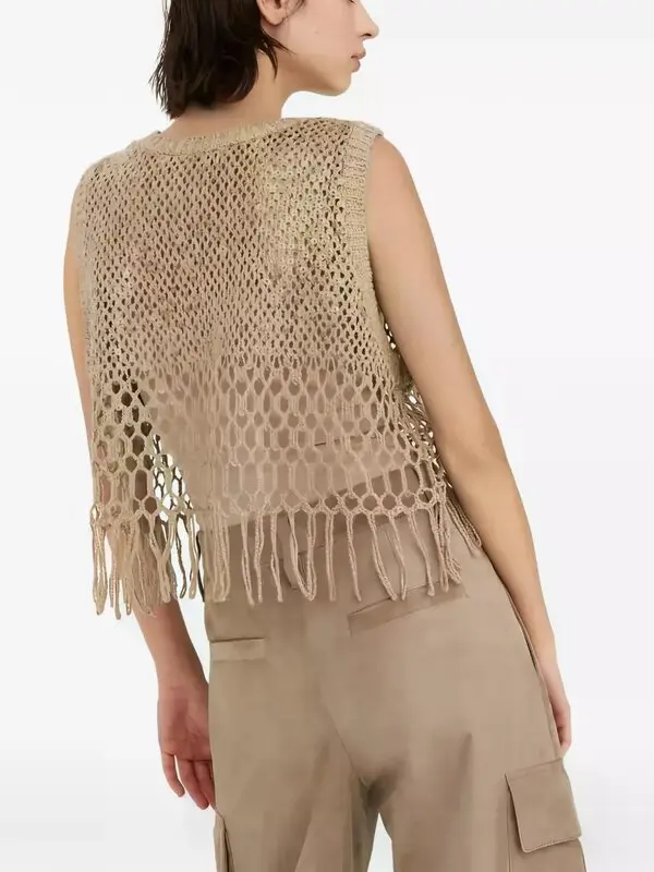 Brunello Cucinelli Embellished Fringed Vest
