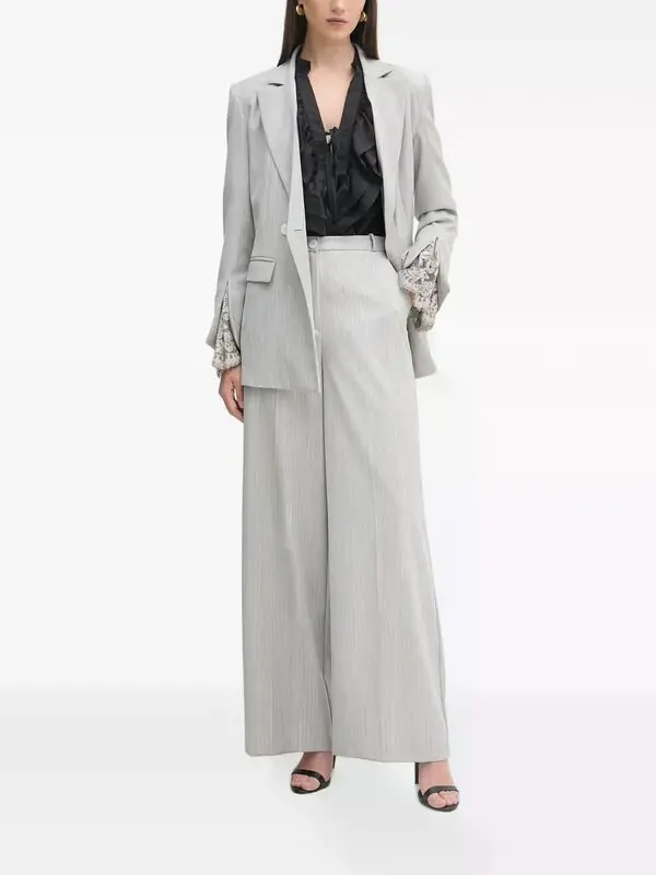 HAVEONE Ruffled Tie-fastening Blouse