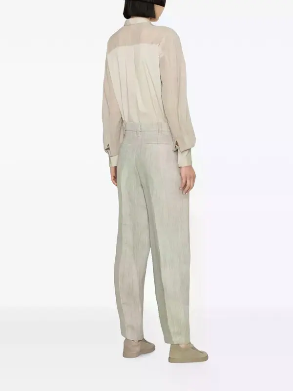 Brunello Cucinelli Off-white Pressed Crease Trousers