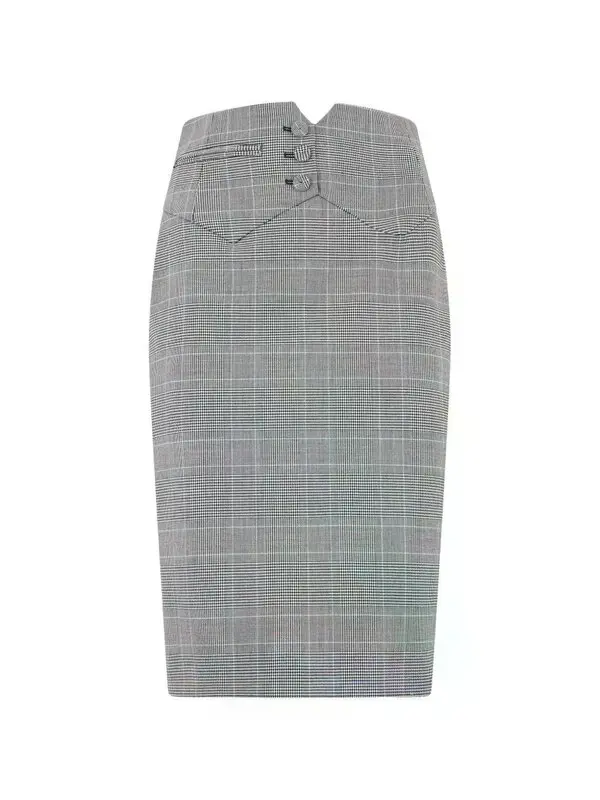 Moschino Prince Of Wales Check Pencil Skirt - Grey