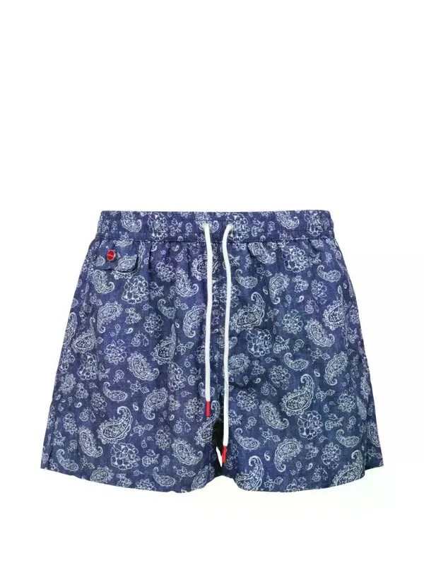 Kiton Paisley-print Swim Shorts