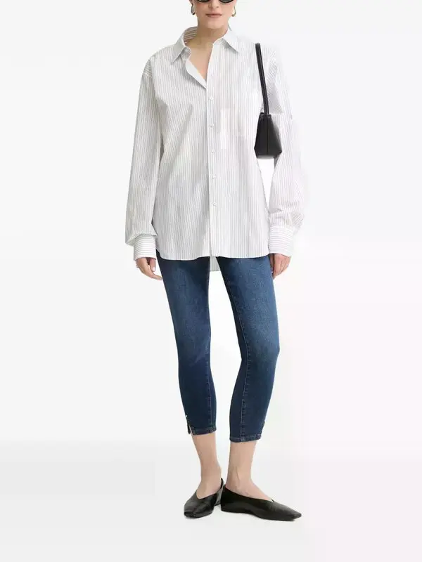 FRACOMINA Cropped Zip-detail Jeans