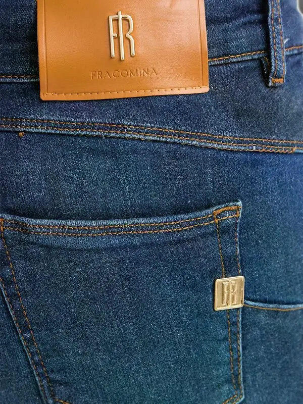 FRACOMINA Cropped Zip-detail Jeans
