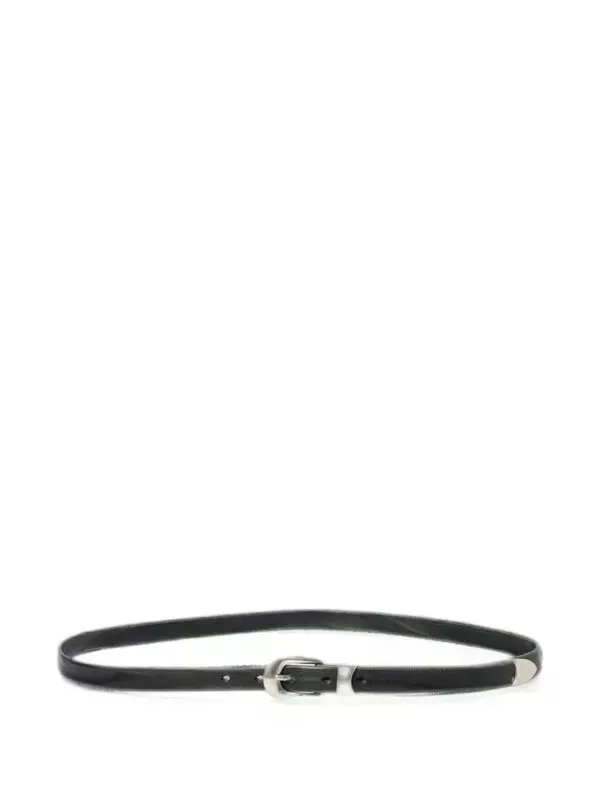 Our Legacy Buckled Leather Belt - Black