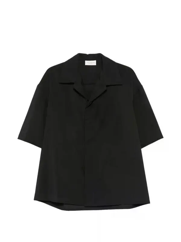 YES LONDON Short-sleeve Camp-collar Shirt - Black