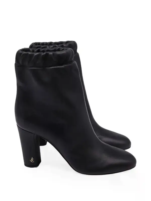 JIMMY CHOO Marva Ruched Ankle Boots - Black