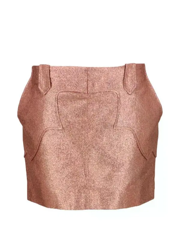 TOM FORD Metallic Western-style Mini Skirt - Orange