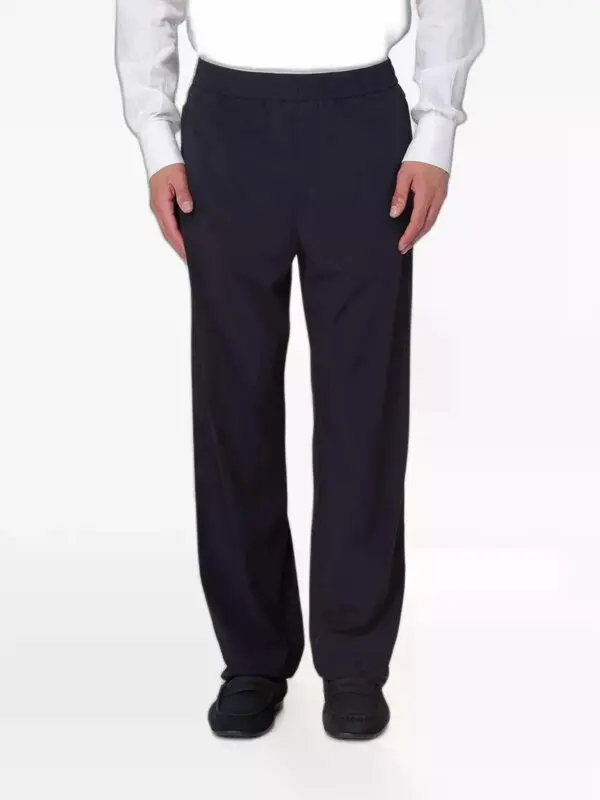 Armani Exchange Wide-leg Technical Trousers - Blue