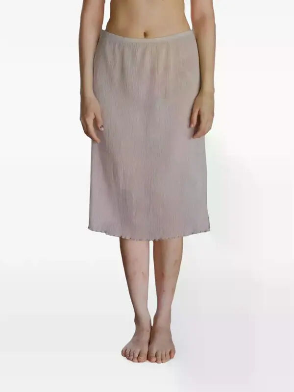 BASERANGE Crinkled Finish Straight Skirt