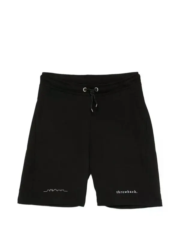 THROWBACK. Logo-embroidered Drawstring Shorts