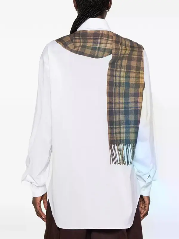 Moschino Check-pattern Scarf Print Shirt
