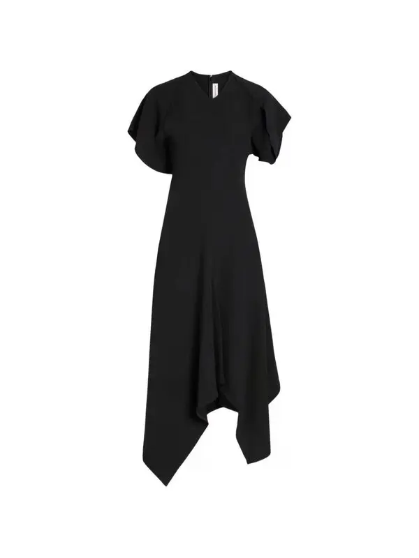 Victoria Beckham Panelled Asymmetric Dress - Black