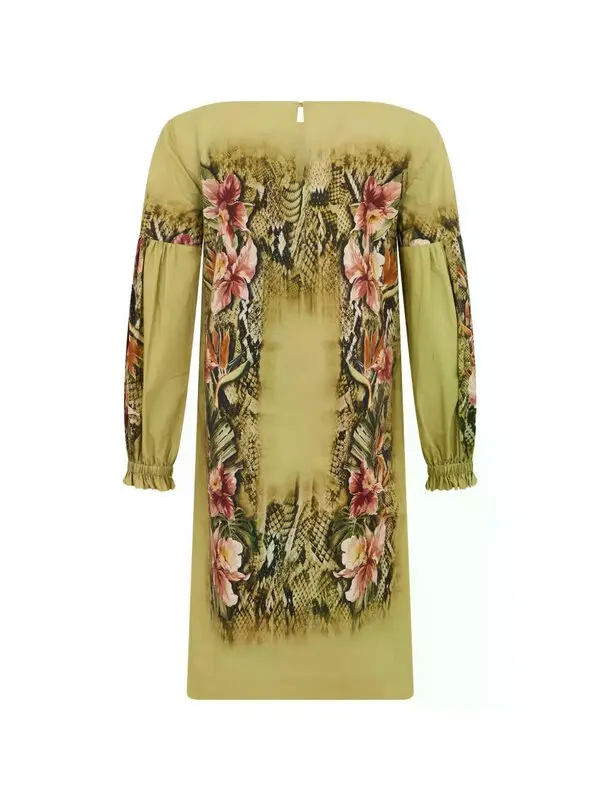 Alberta Ferretti Floral And Animal Print Mini Dress