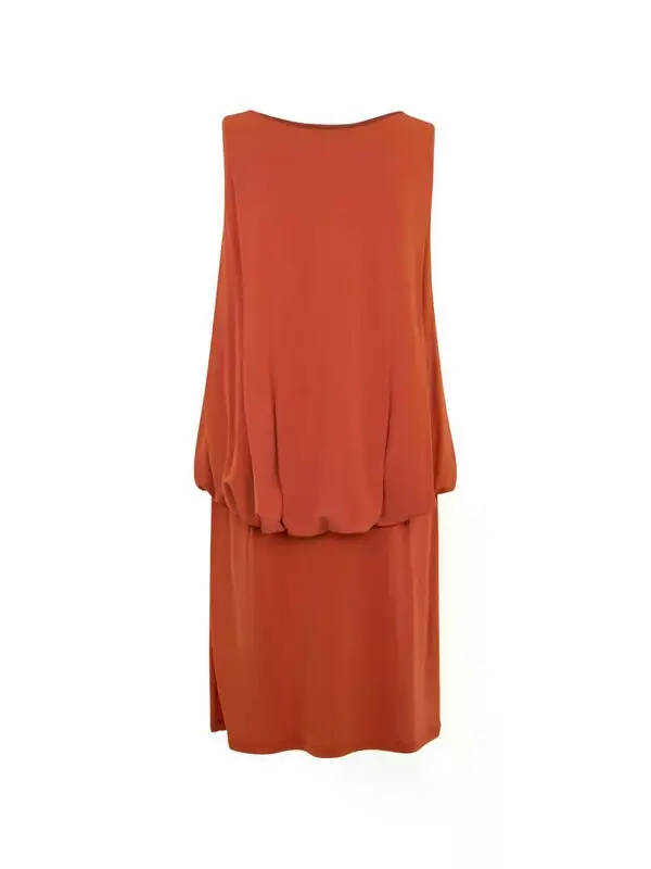 Alberta Ferretti Gathered Sleeveless Mini Dress