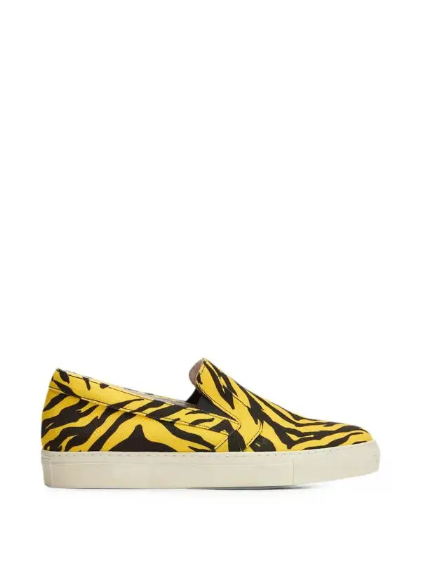 Moschino Tiger-print Slip-on Sneakers - Yellow