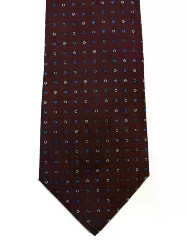 Canali Geometric-pattern Silk Tie