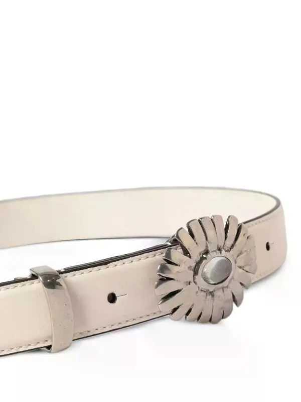Ermanno Scervino Floral Buckle Leather Belt