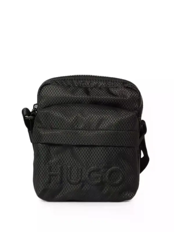 Hugo Embossed Logo Messenger Bag - Black