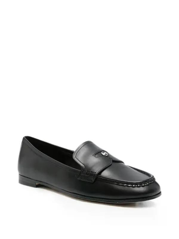 Michael Kors Jennings Logo-plaque Leather Loafers