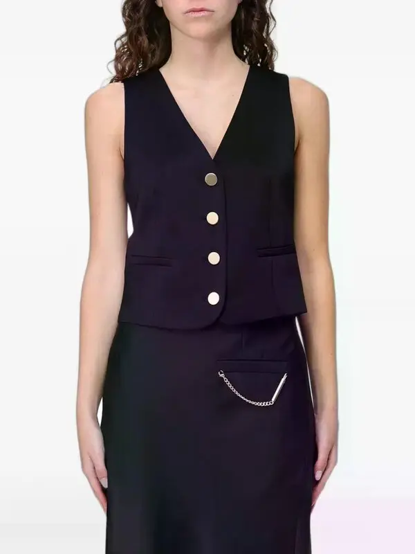 Armani Exchange Single-breasted Waistcoat - Black