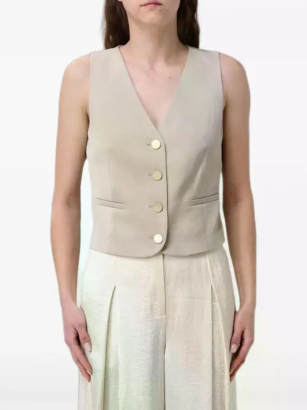 Armani Exchange Chain Detail Single-breasted Waistcoat - Neutrals