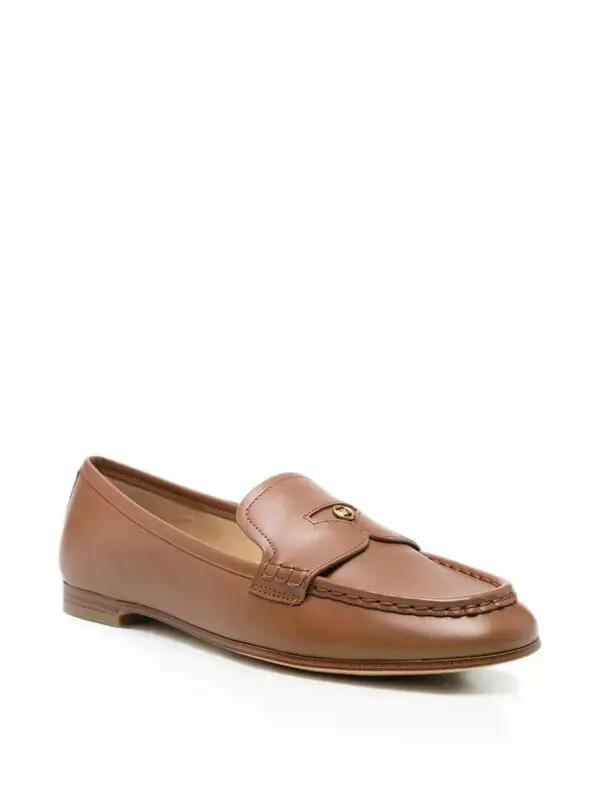 Michael Kors Jennings Logo-plaque Leather Loafers