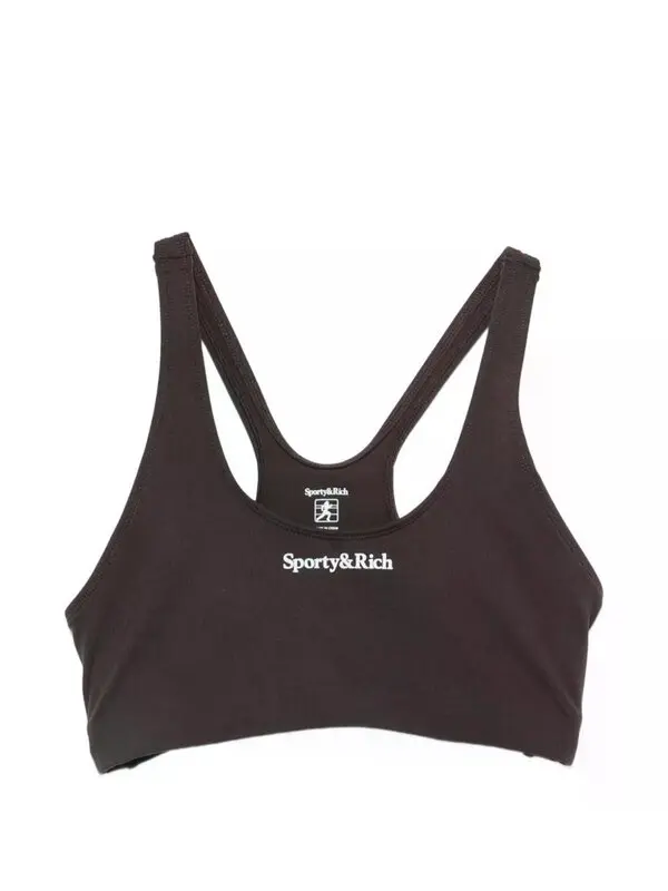 SPORTY & RICH Logo-print Bra