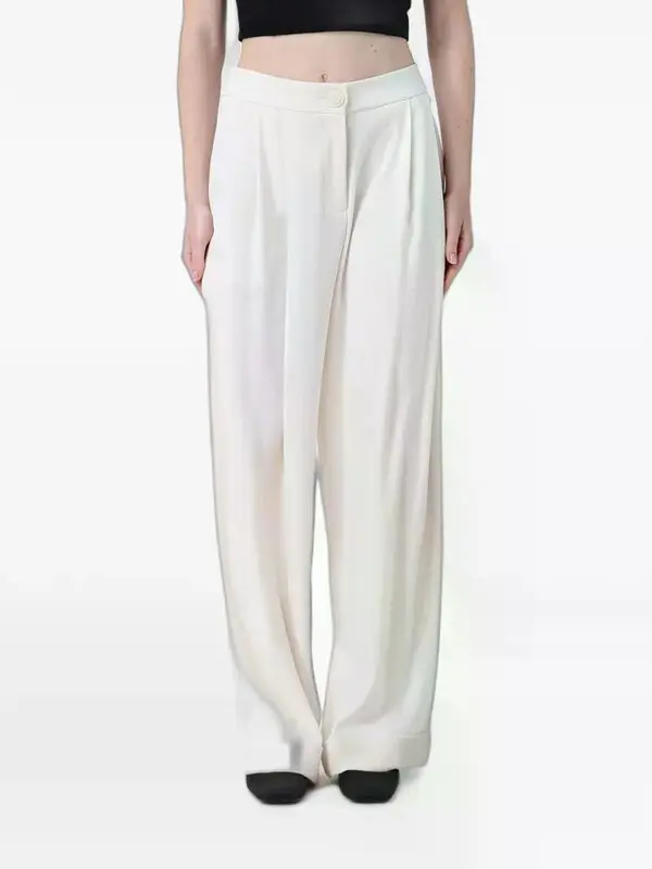 Armani Exchange Pleated Wide-leg Trousers