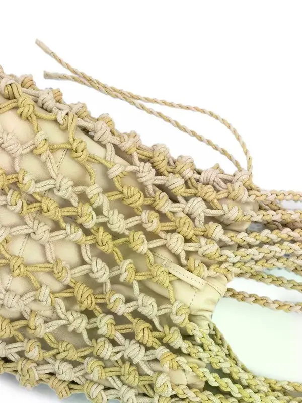 ALYSI Knotted Mesh Shoulder Bag - Neutrals