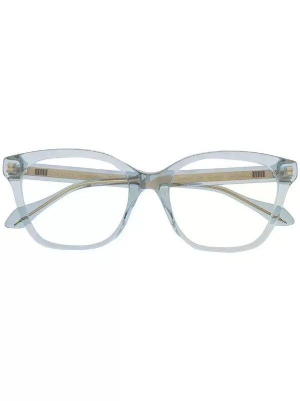 Gucci Gg0566o Soft-square Frame Glasses - Blue