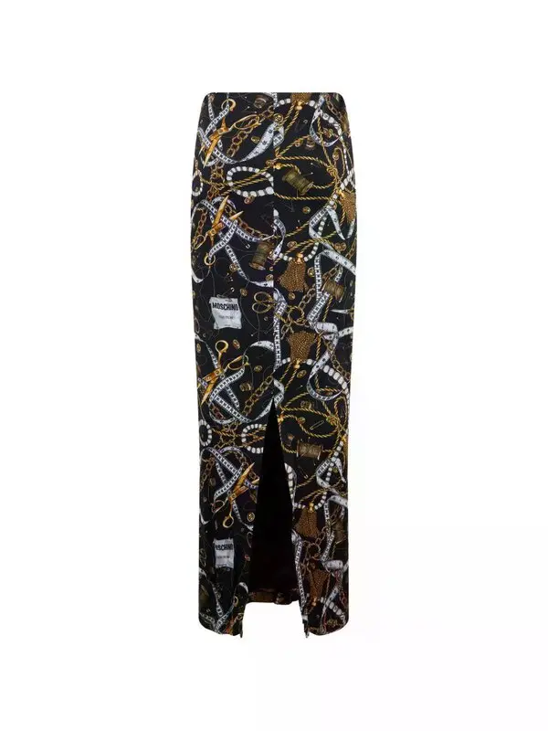 Moschino Graphic Print Maxi Skirt