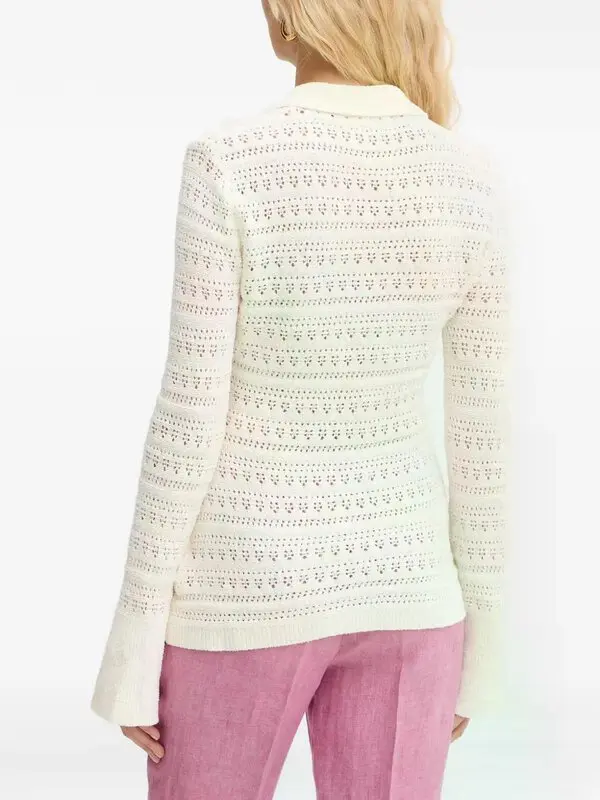 Guess Open-knit Button-up Cardigan