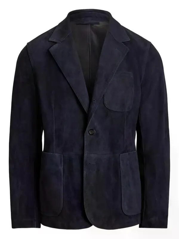 Ralph Lauren Purple Label Single-breasted Suede Blazer