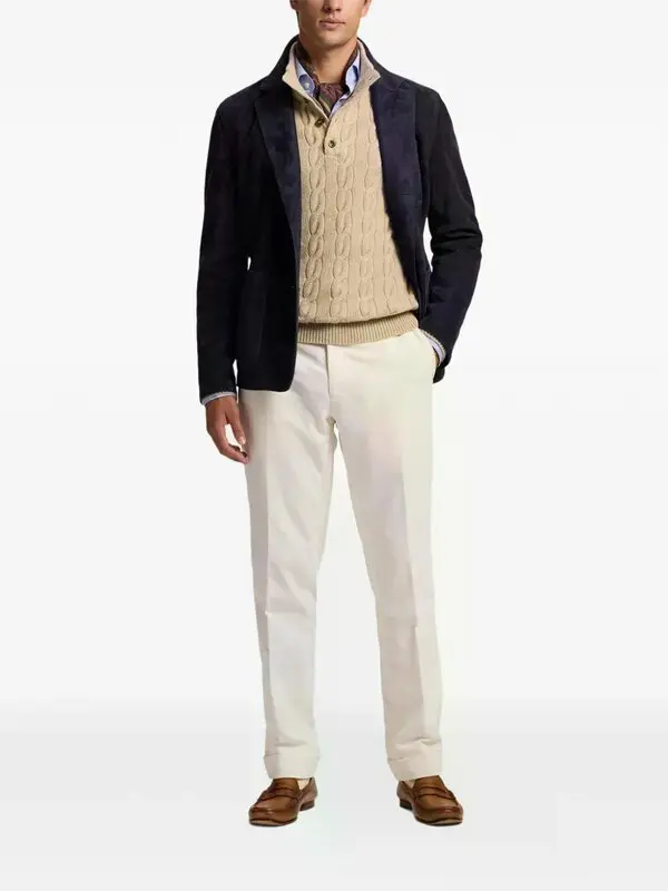 Ralph Lauren Purple Label Single-breasted Suede Blazer