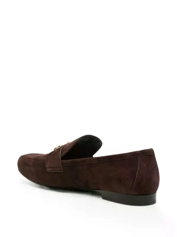 Tory Burch Logo-plaque Suede Loafers