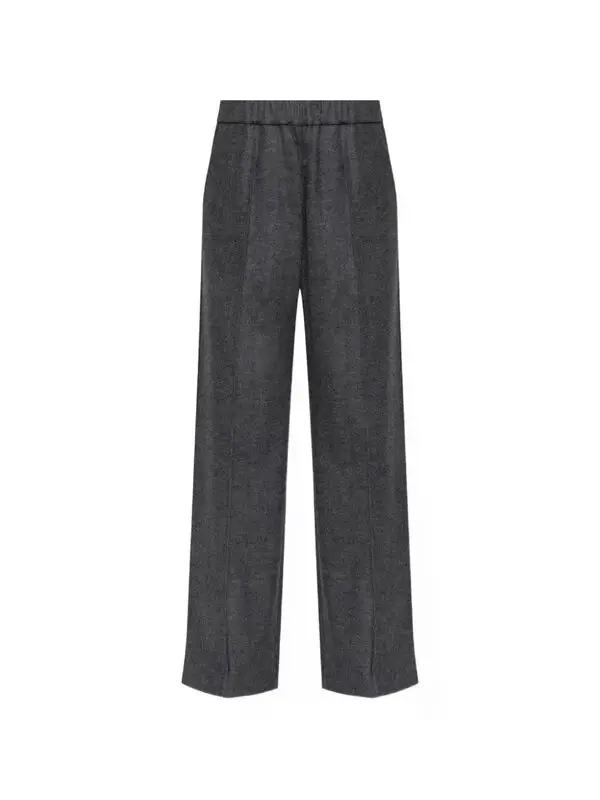 JIL SANDER Wide Leg Wool Trousers - Grey