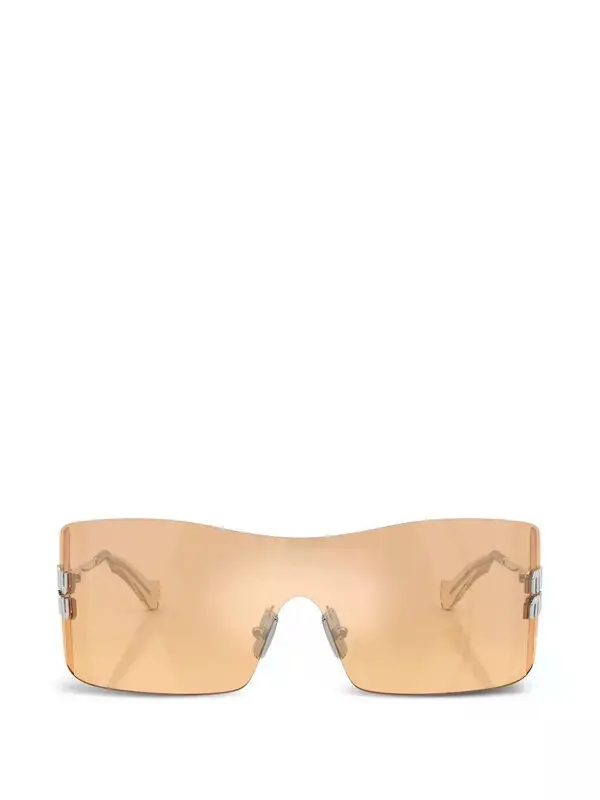 Miu Miu Aube Shield-frame Sunglasses - Orange