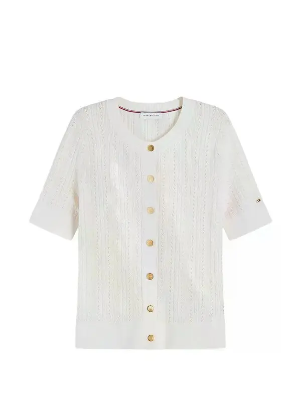 Tommy Hilfiger Cable-knit Short-sleeve Cardigan