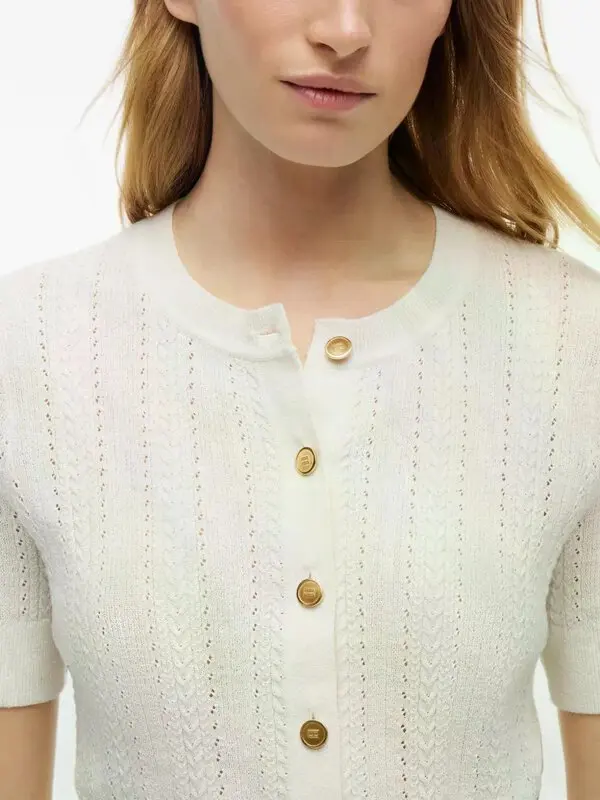 Tommy Hilfiger Cable-knit Short-sleeve Cardigan