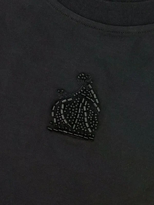 LANVIN Embroidered Feather Top