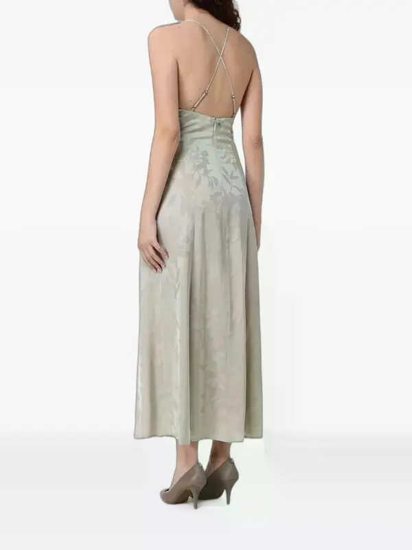 Armani Exchange Damask Effect Satin Dress