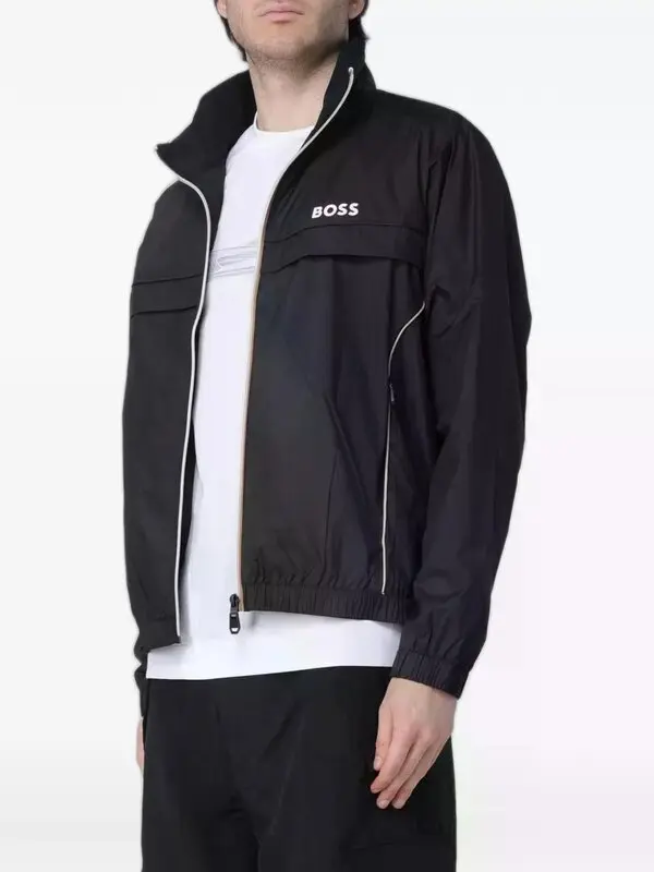 BOSS Logo Print Zip-up Jacket
