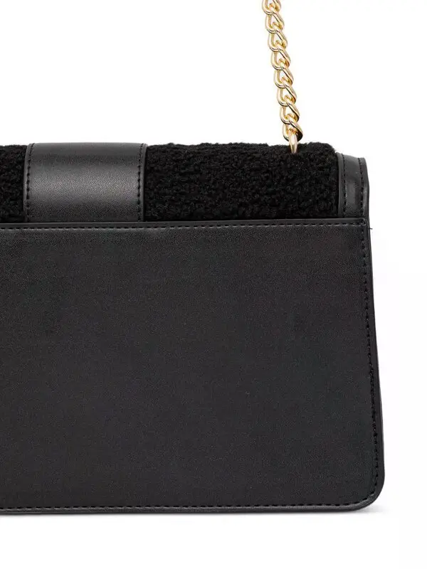 BLAUER. Bouclé-texture Logo-plaque Shoulder Bag
