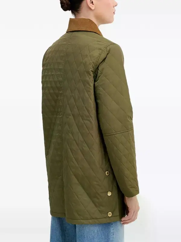 Barbour Goldmire Quilted Jacket With Corduroy Collar