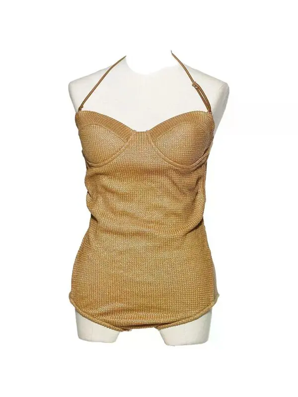 MULLER OF YOSHIOKUBO Halterneck Swimsuit - Neutrals