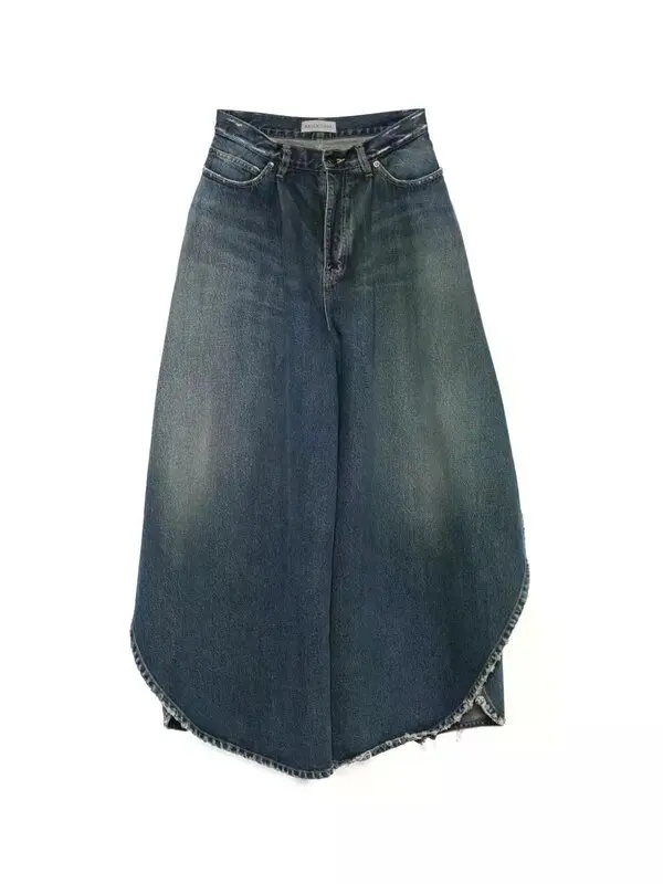 Balenciaga Distressed Wide-leg Jeans