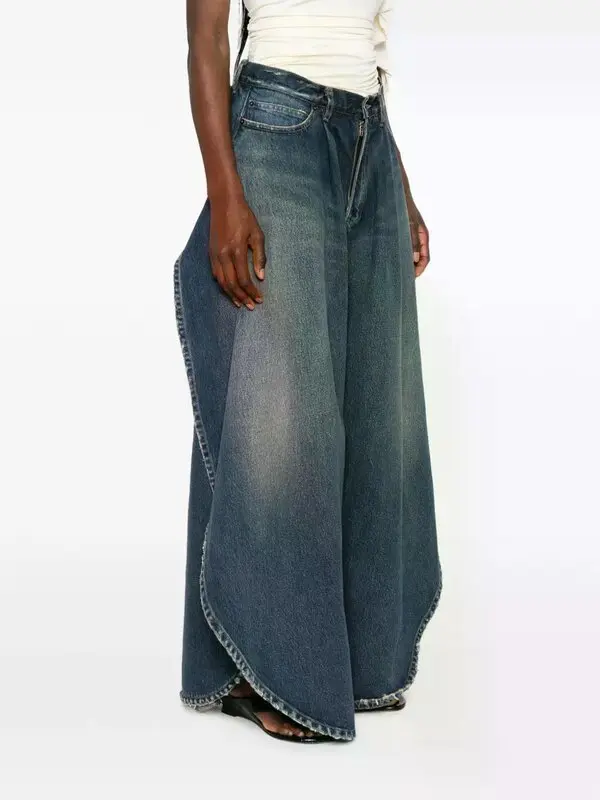 Balenciaga Distressed Wide-leg Jeans