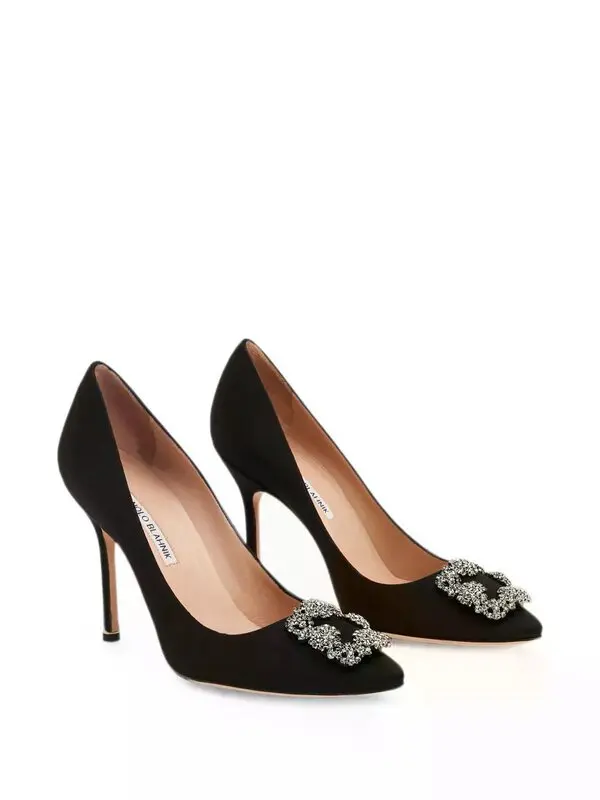 Manolo Blahnik Hangisi Crystal-buckle Pumps