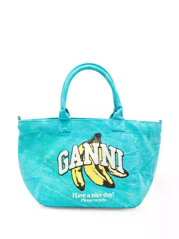 GANNI Banana Print Tote Bag