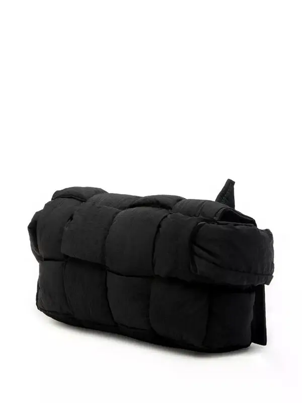 Bottega Veneta Mini Nylon Intrecciato Padded Tech Cassette Belt Bag - Black
